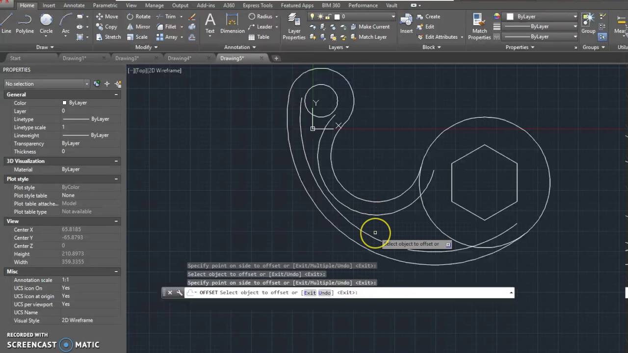AutoCAD geometric construction metric lacc 5.2 - YouTube