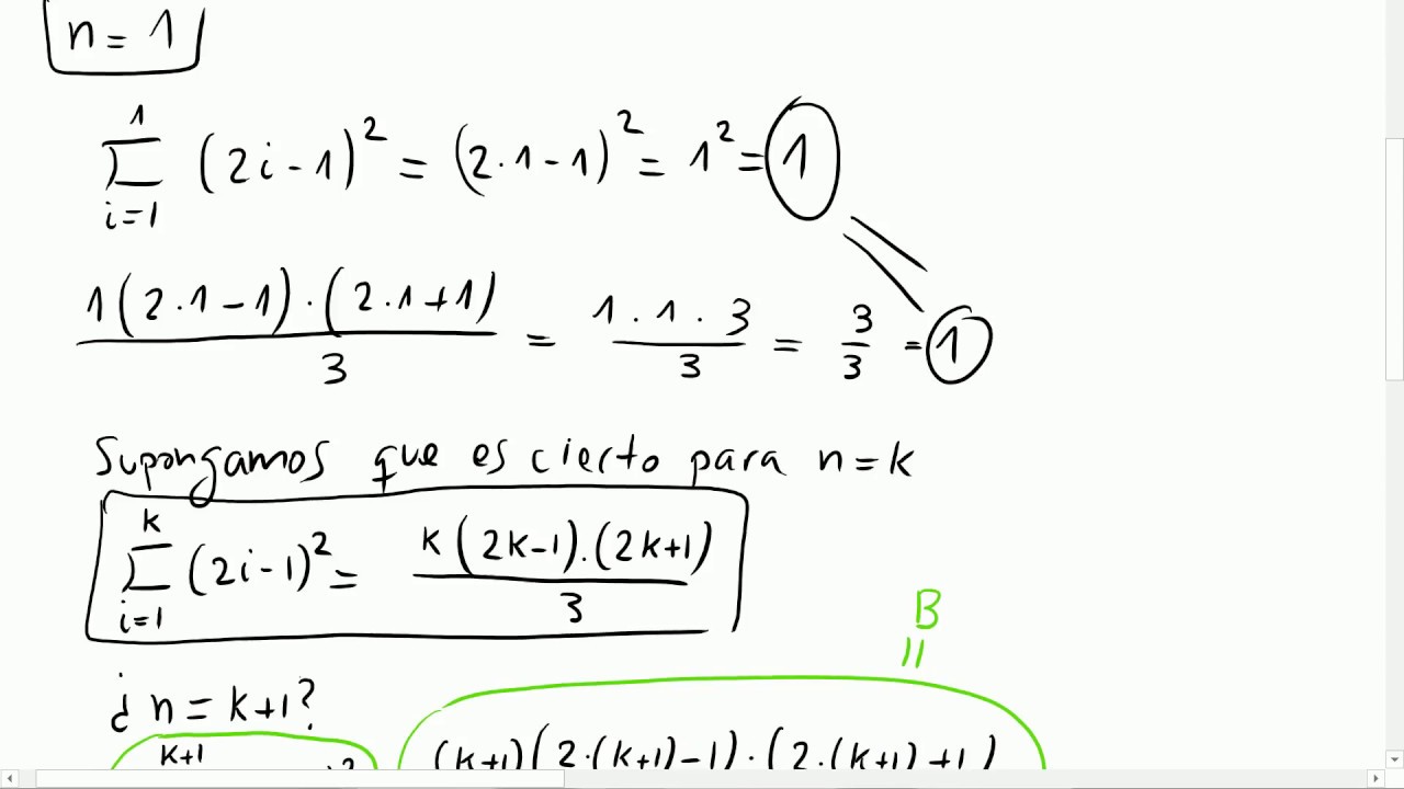 Principio de Inducción matemática completa ejercicio resuelto - YouTube