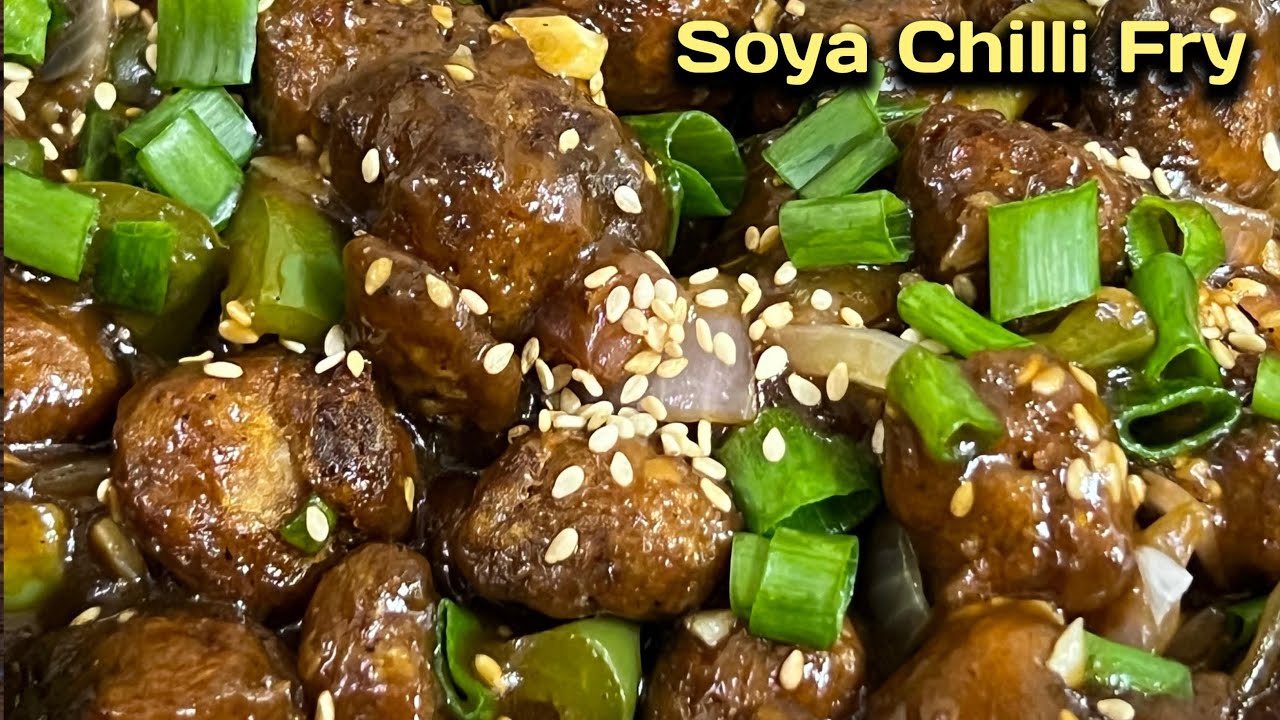 Soya Chilli Fry / Tasty Soya Dish / Yasmin Fernandes Recipes - YouTube