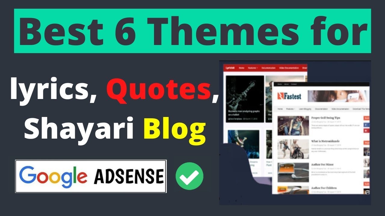 Top 6 Themes for Quotes and Shayari, Lyrics blog | Best Blogger Themes ...