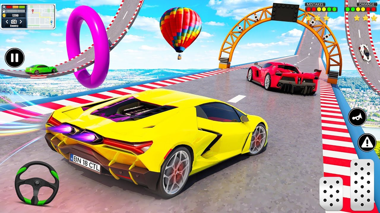 Ramp Car Stunt Driving gameplay 3d Ramp Car game Android game - YouTube