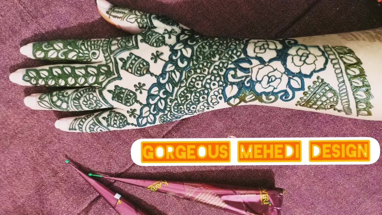Gorgeous mehedi design|| Henna art for upper hand || - YouTube