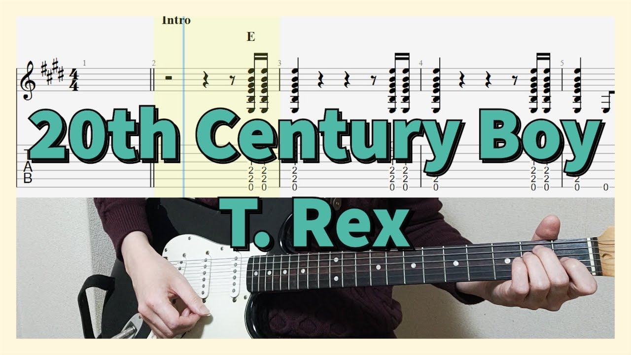 20th Century Boy - T. Rex Guitar Cover with Tab - YouTube