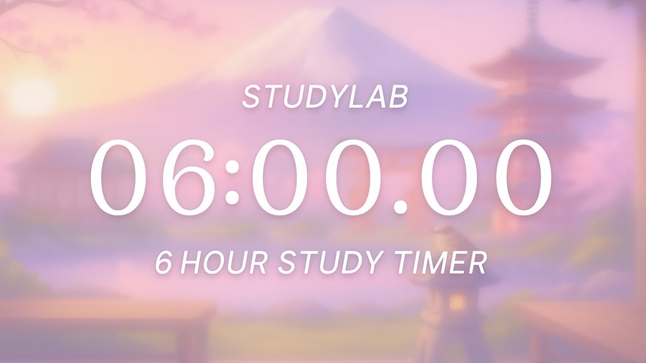 6 Hour Study Timer ⛩️ Calm Japanese Ambience for Deep Focus | Cherry ...