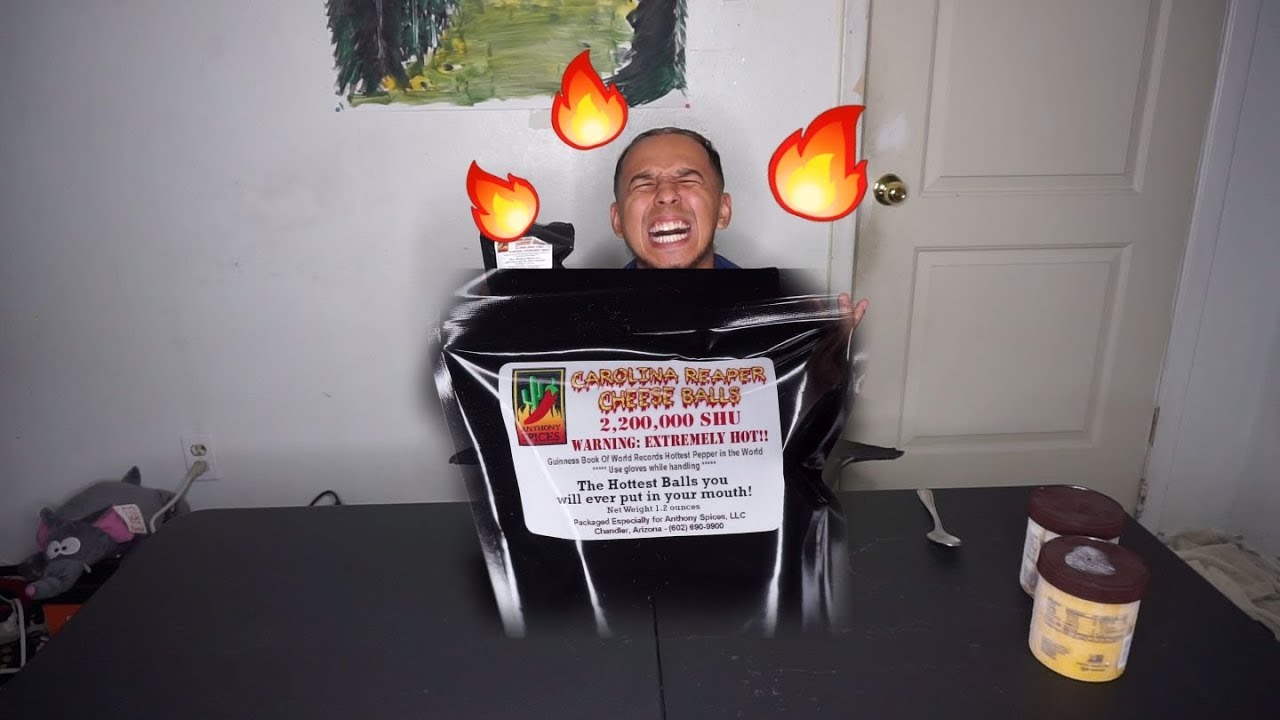 CAROLINA REAPER CHEESE BALL CHALLENGE - YouTube