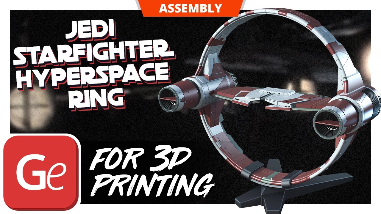 Jedi Starfighter Hyperspace Ring STL files for 3D printing | Assembly ...