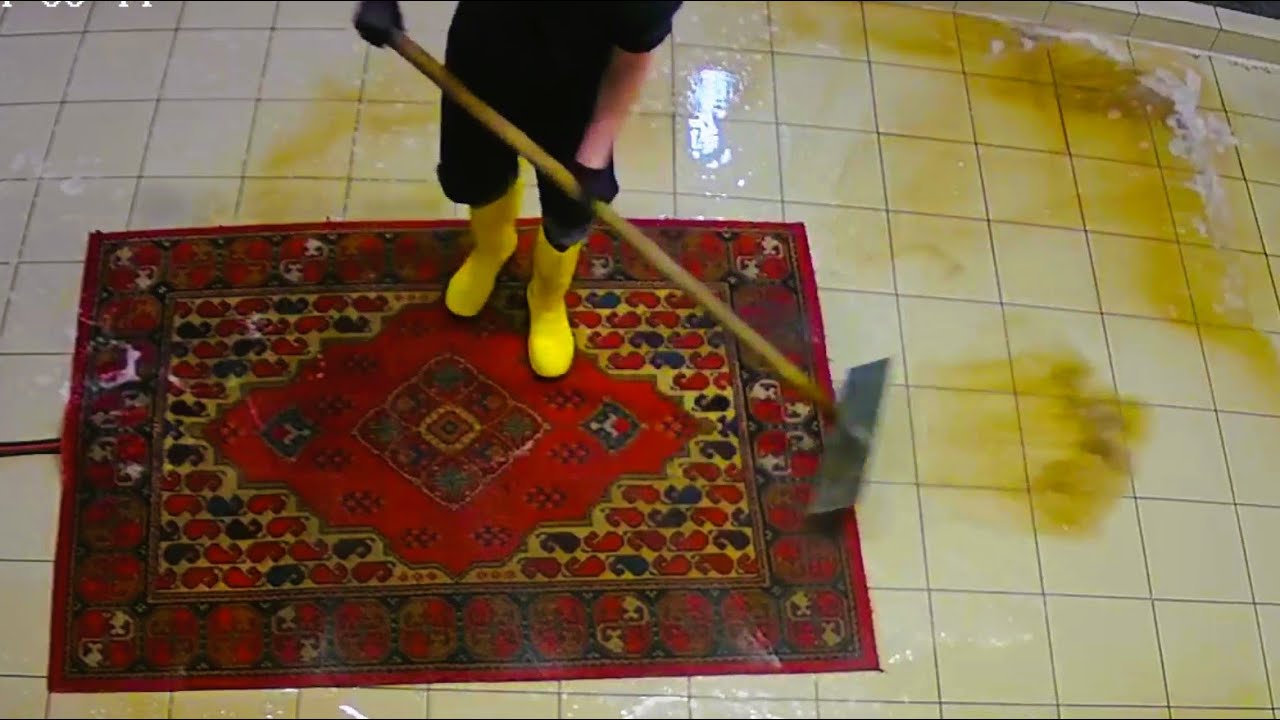 Red, small and very dirty: satisfying transformation of another carpet ...