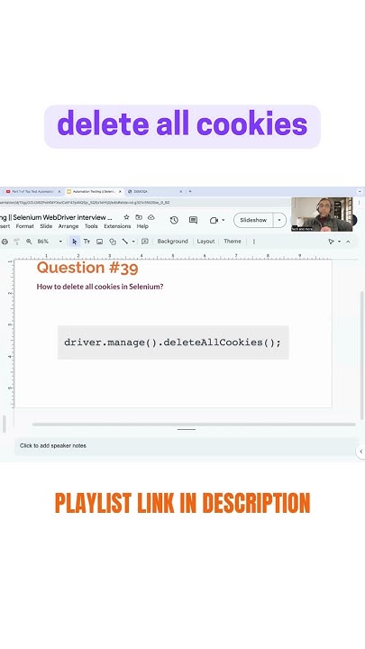 How to delete all cookies || Top Selenium WebDriver Interview Question Answered in 60 Seconds! 💻 ...