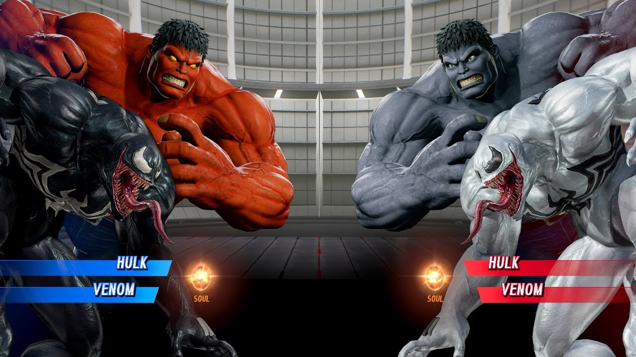 Red Venom & Red Hulk VS Venom & Black Hulk - Marvel vs Capcom Infinite ...