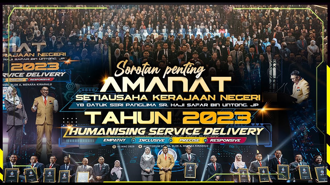 Sorotan Penting Majlis Amanat Setiausaha Kerajaan Negeri Sabah Tahun 2023 - YouTube
