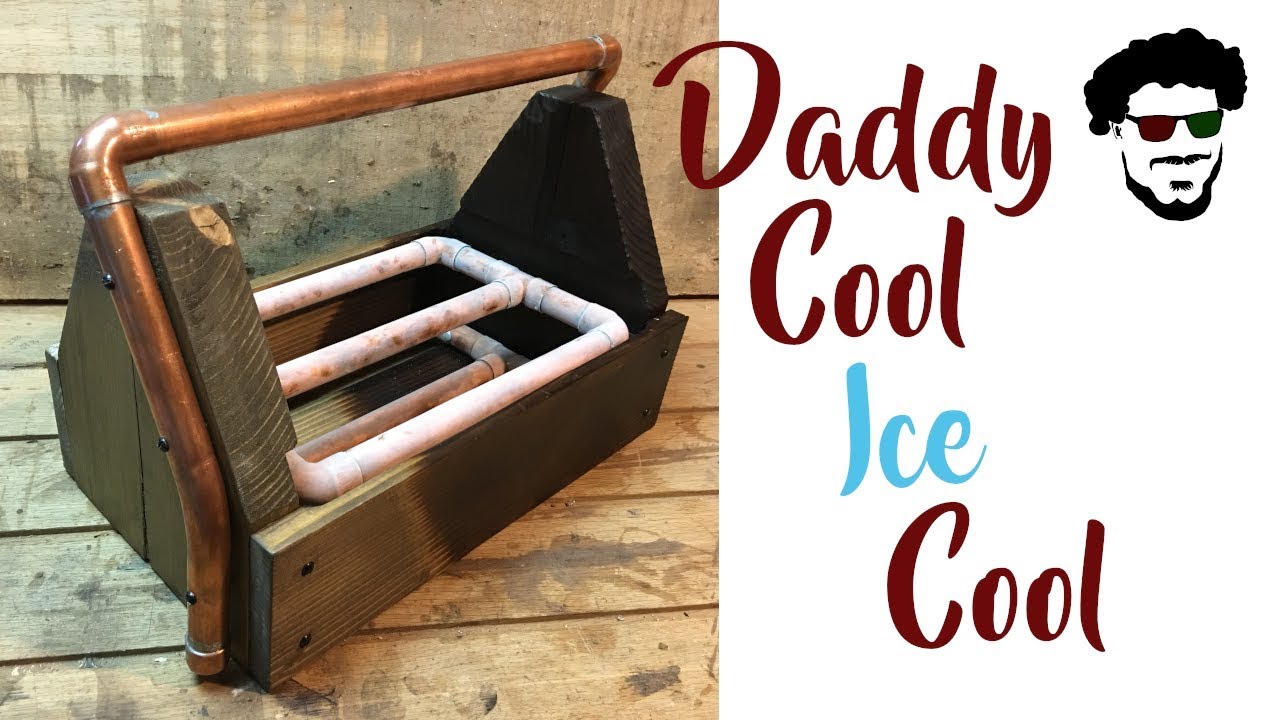 Rustic Beer Caddy With Ice Plumbing - YouTube
