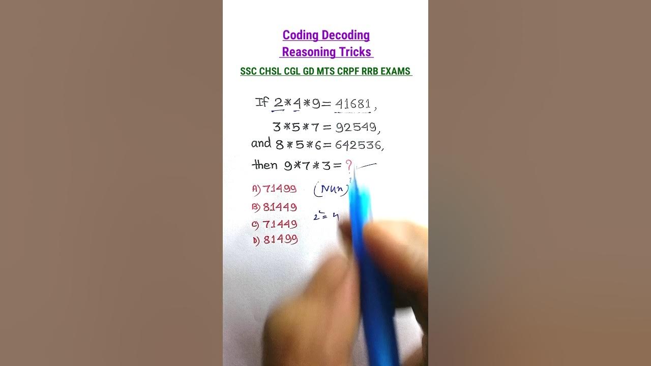 Coding Decoding Coding Decoding Reasoning Tricks Reasoning For Ssc