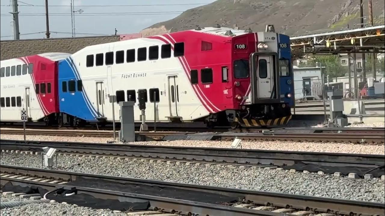 South bound UTA Frontrunner arrives at Salt Lake Central station! - YouTube