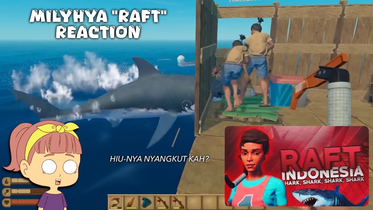 TERDAMPAR DI TENGAH LAUT BERSAMA IKAN HIU DAN MANCA | MILYHYA RAFT ...