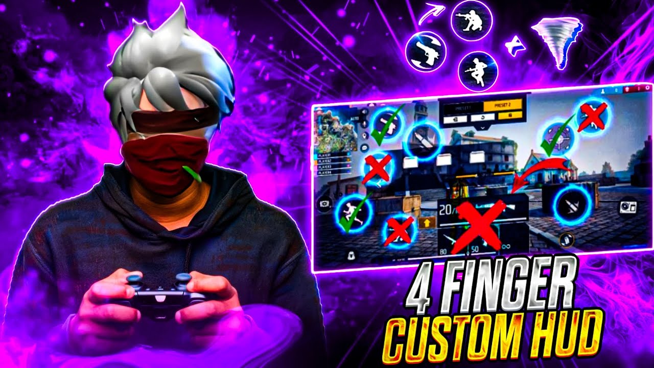 WORLD'S BEST 4 FINGER CUSTOM HUD CODE 🥶| TOP 3 BEST CUSTOM HUD FREE ...