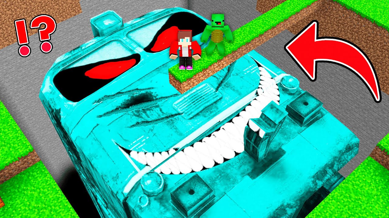 JJ AND MIKEY found DIAMOND SCARY METRO TRAIN inside DEEPEST CHUNK in ...