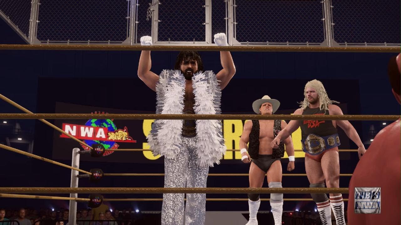 NWA CAW wrestling 1980s NWA PPV STARCADE War games ep:108 part 5 - YouTube