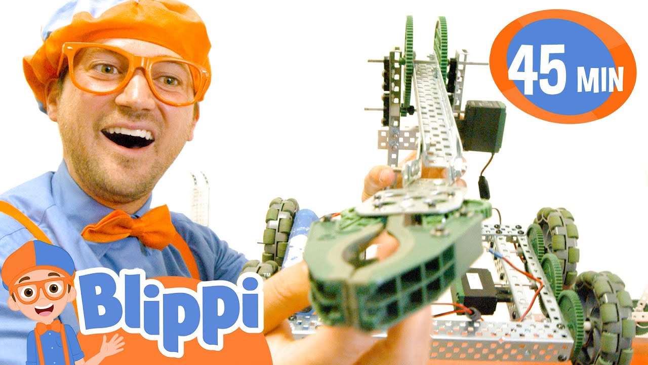 Blippi STEM Learning at The Rolling Robots For Kids | Blippi & Meekah ...
