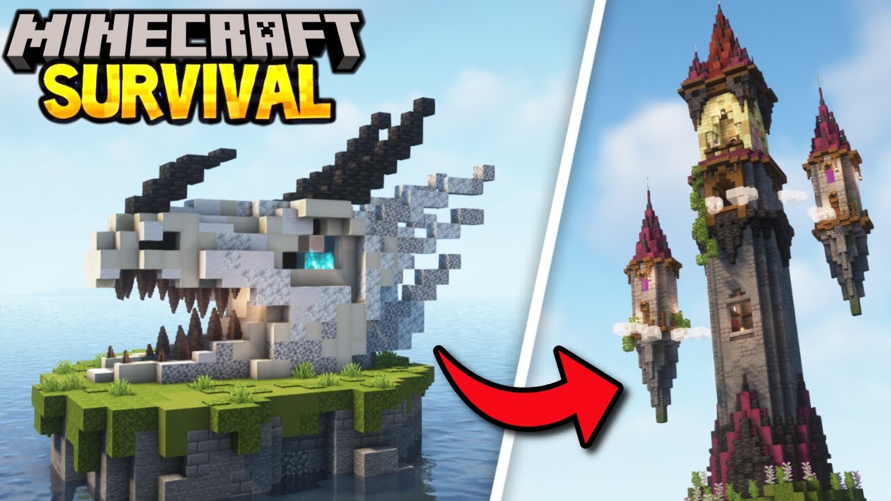 Elytra Tower + Dragon Skull - Minecraft 1.19 Let's Play (#8) - YouTube