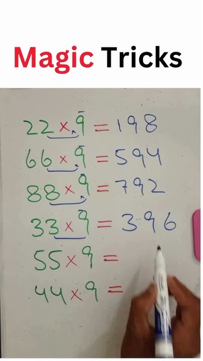 Amazing Trick to Multiply 2-Digit Numbers by 9 in Seconds! #mathhacks #multiplicationtrick - YouTube