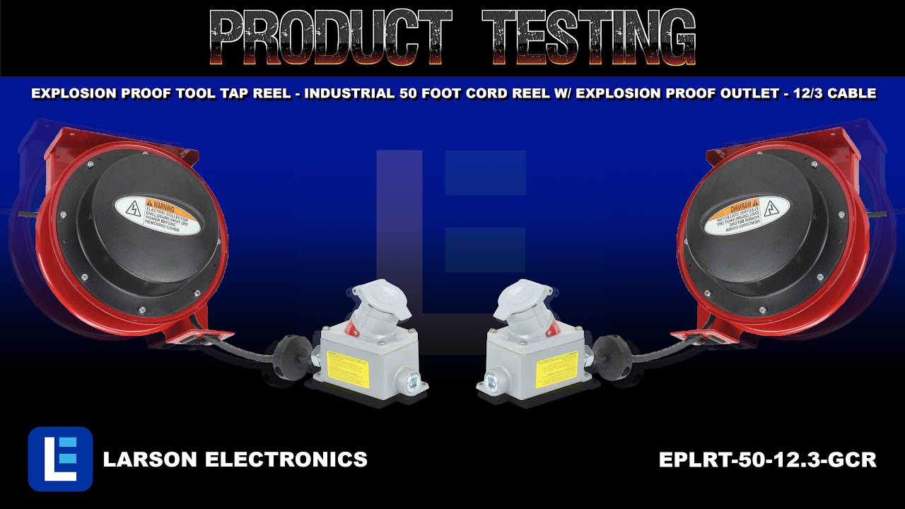 Explosion Proof Tool Tap Reel - Industrial 50 Foot Cord Reel w ...