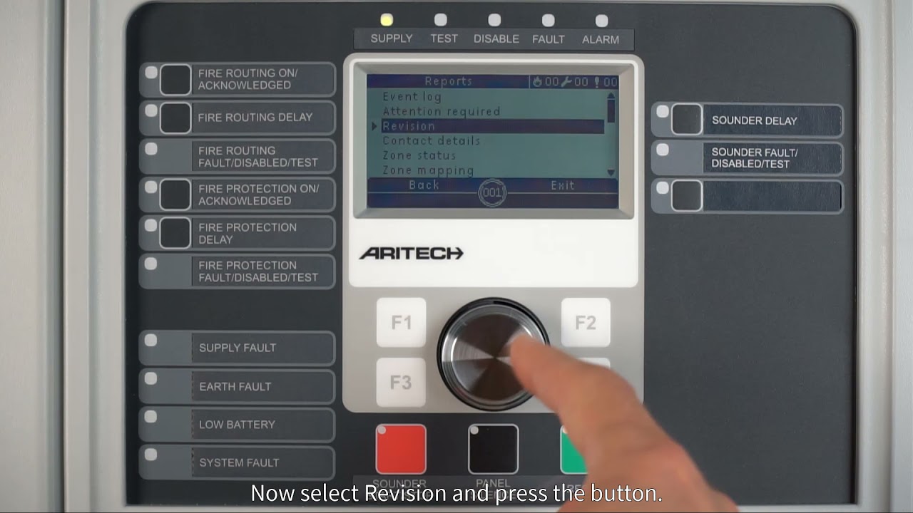How to view the firmware version on a 2X Aritech Control Panel - YouTube