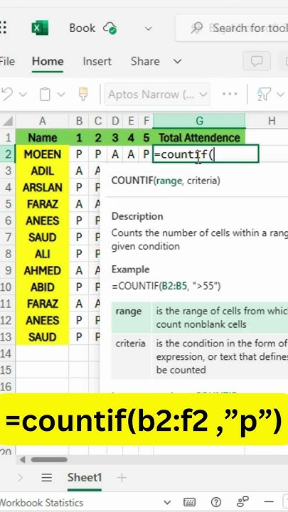 Master COUNTIF Formula in Excel: Simple Steps to Analyze Data! - YouTube