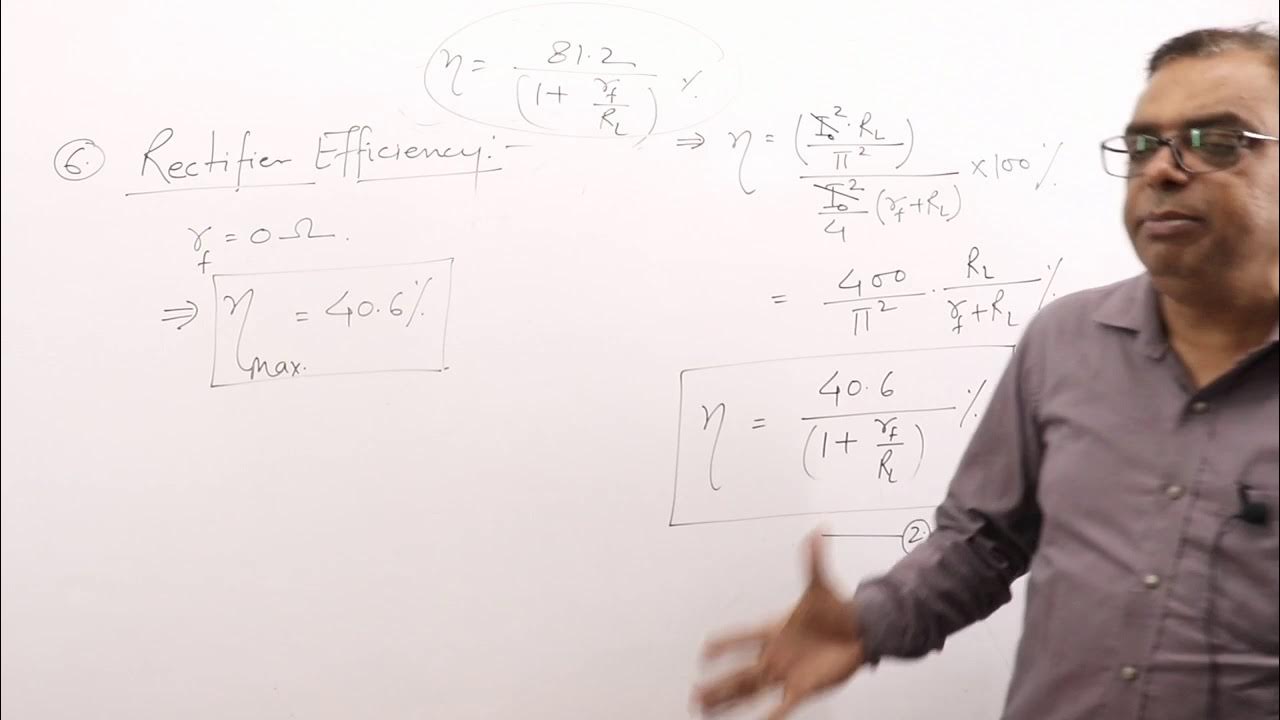 Mathematical Analysis Of Half & Full wave central tapped Rectifier LECTURE-2 B.Sc. 1st.Yr. - YouTube