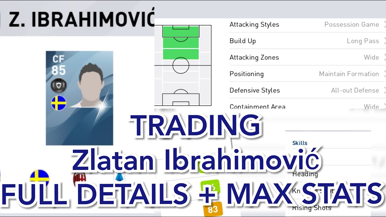 TRADING © Zlatan Ibrahimović | FULL DETAILS |MAX STATS - LEVEL SKILLS ...