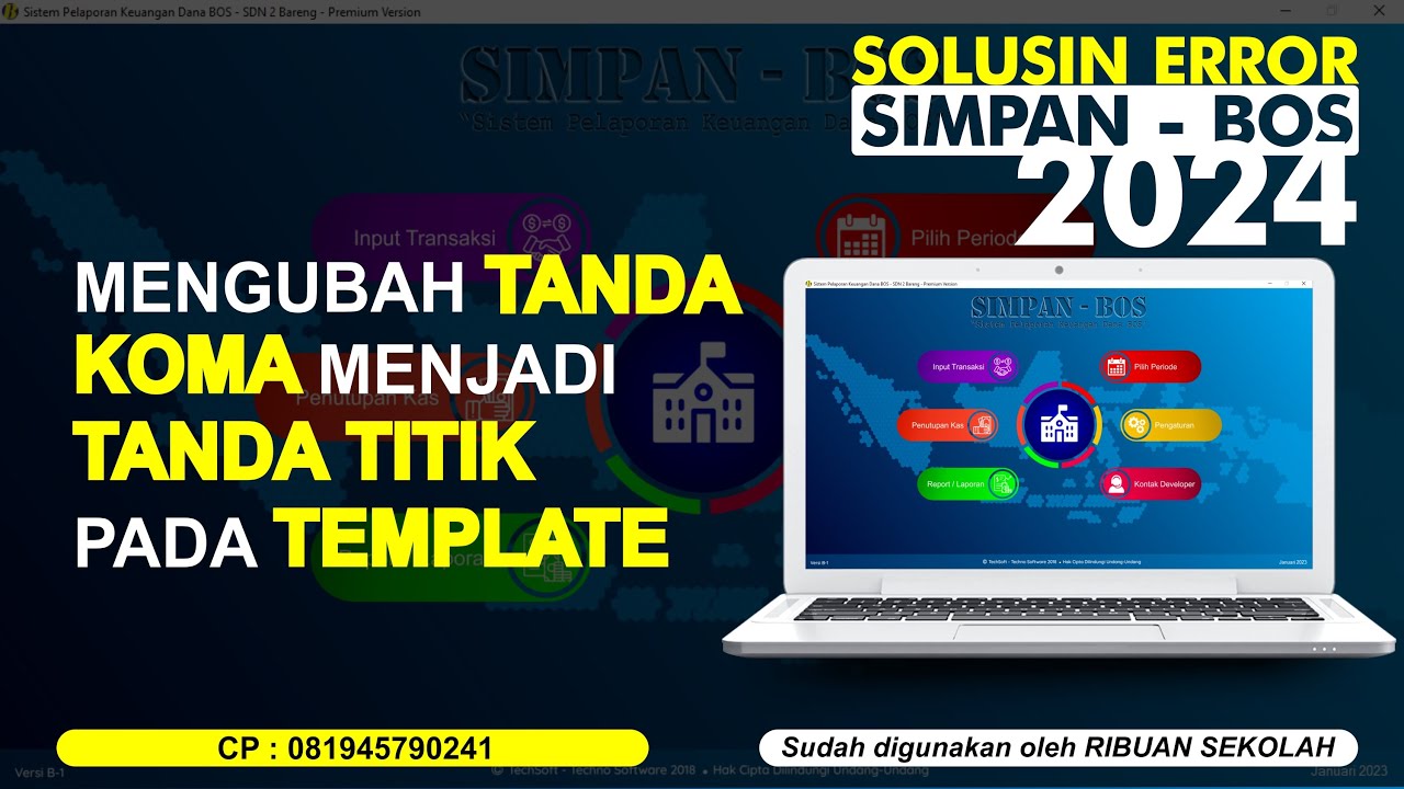 Aplikasi Dana BOS | Aplikasi Dana BOSP | Cara Mengubah Tanda Koma ...