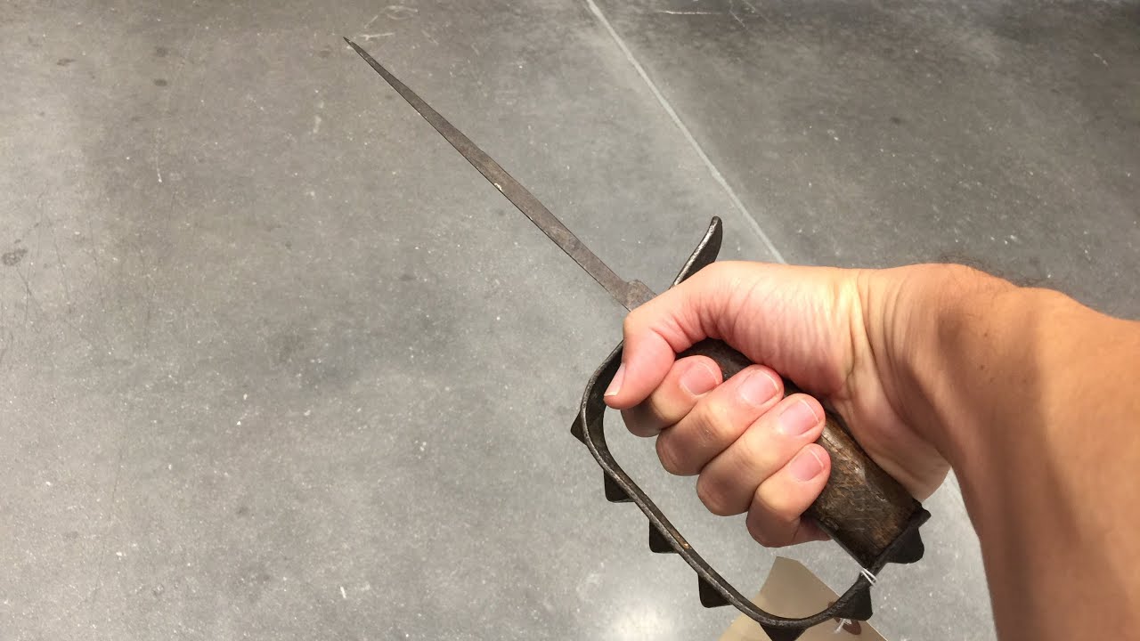 Authentic WWI 1917 Knuckle Duster Trench Knife - YouTube