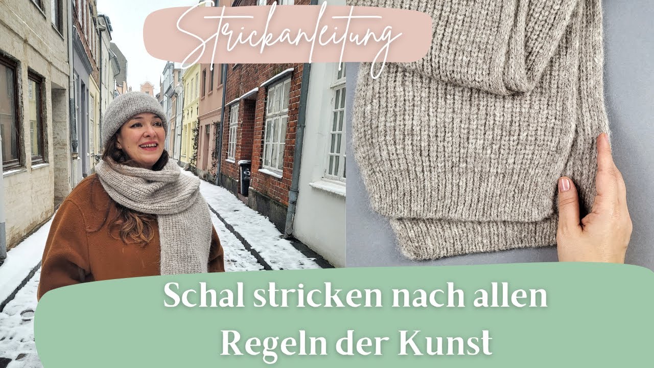 Strickanleitung Schal im Halbpatentmuster - nach allen Regeln der ...