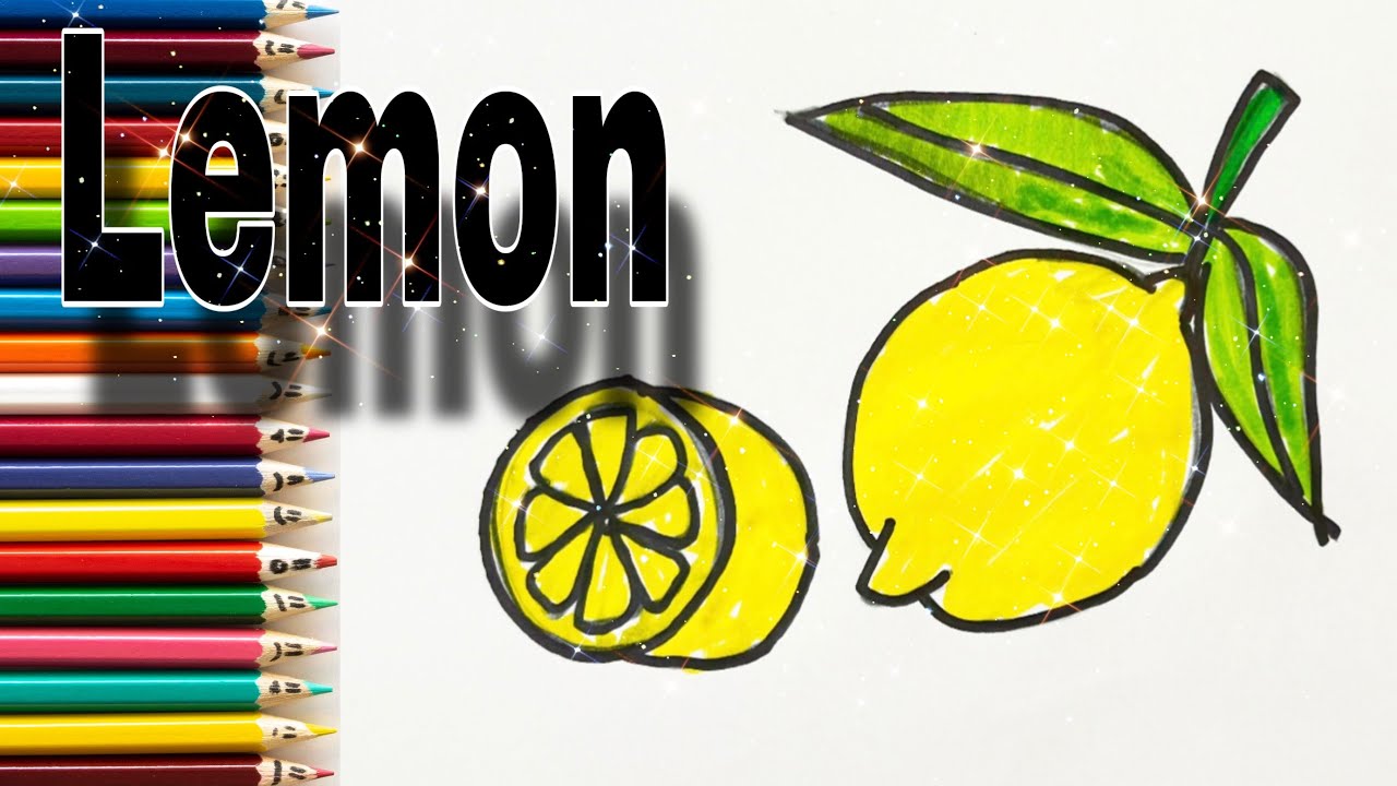 Lemon Drawing || How To Draw Lemon Drawing | Easy Lemon Drawing For ...