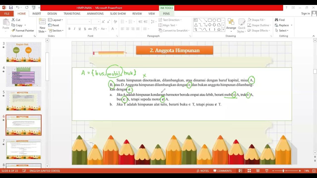 Pembelajaran Himpunan Kelas 7C (Sesi 1) - YouTube