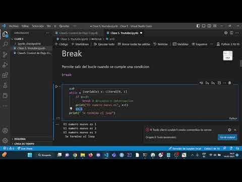 Clase 5. Controladores de flujo (WHILE, BREAK, CONTINUE, PASS, FOR) - YouTube