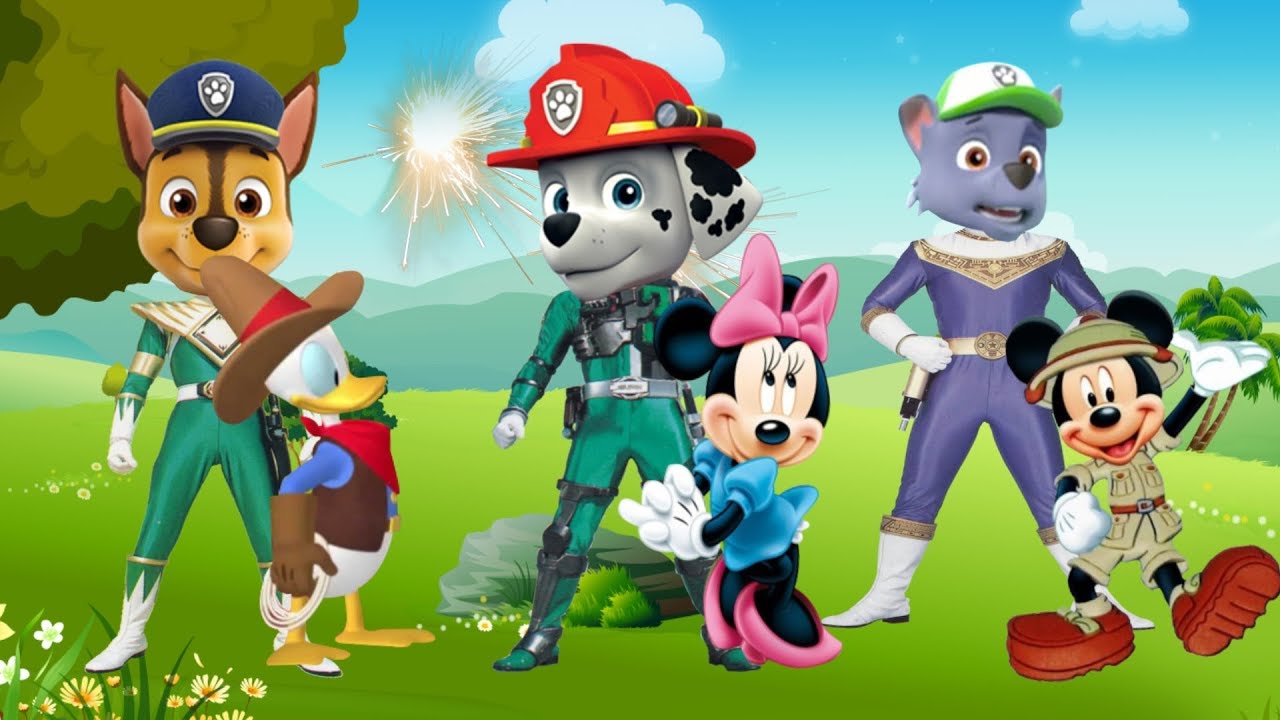 Paw Patrol Transforms Into Power Rangers Paw Patrol And Monster episode ...