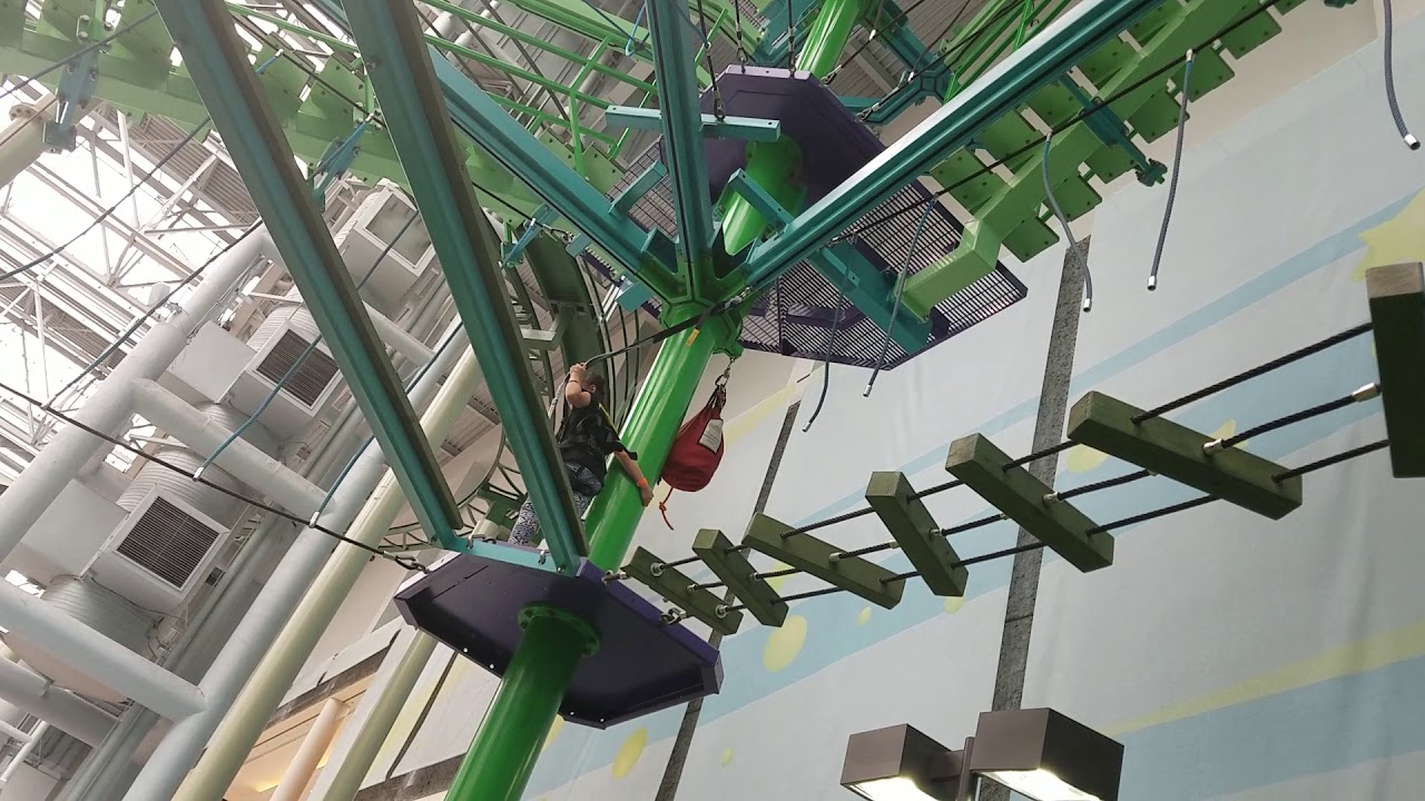 Obstacle Course & Zip Line Mall Of America - YouTube