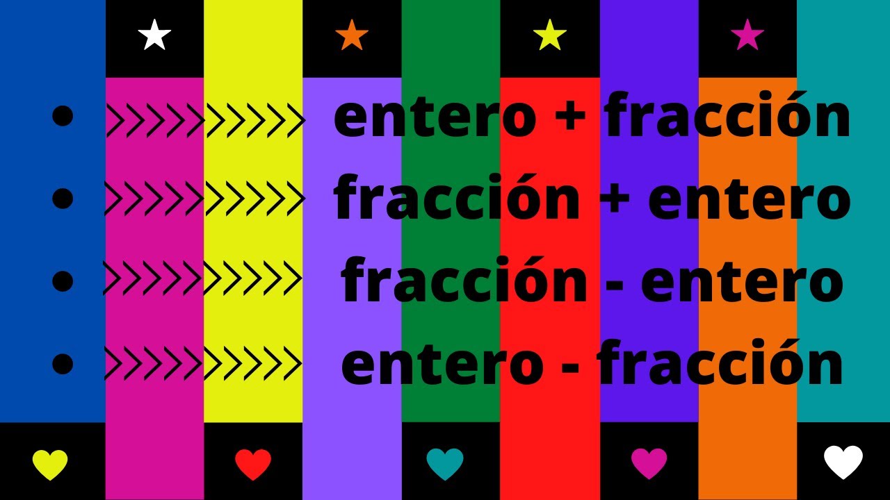 Suma y resta de fracciones con enteros.6 MINUTOS. Super facil. Con ...