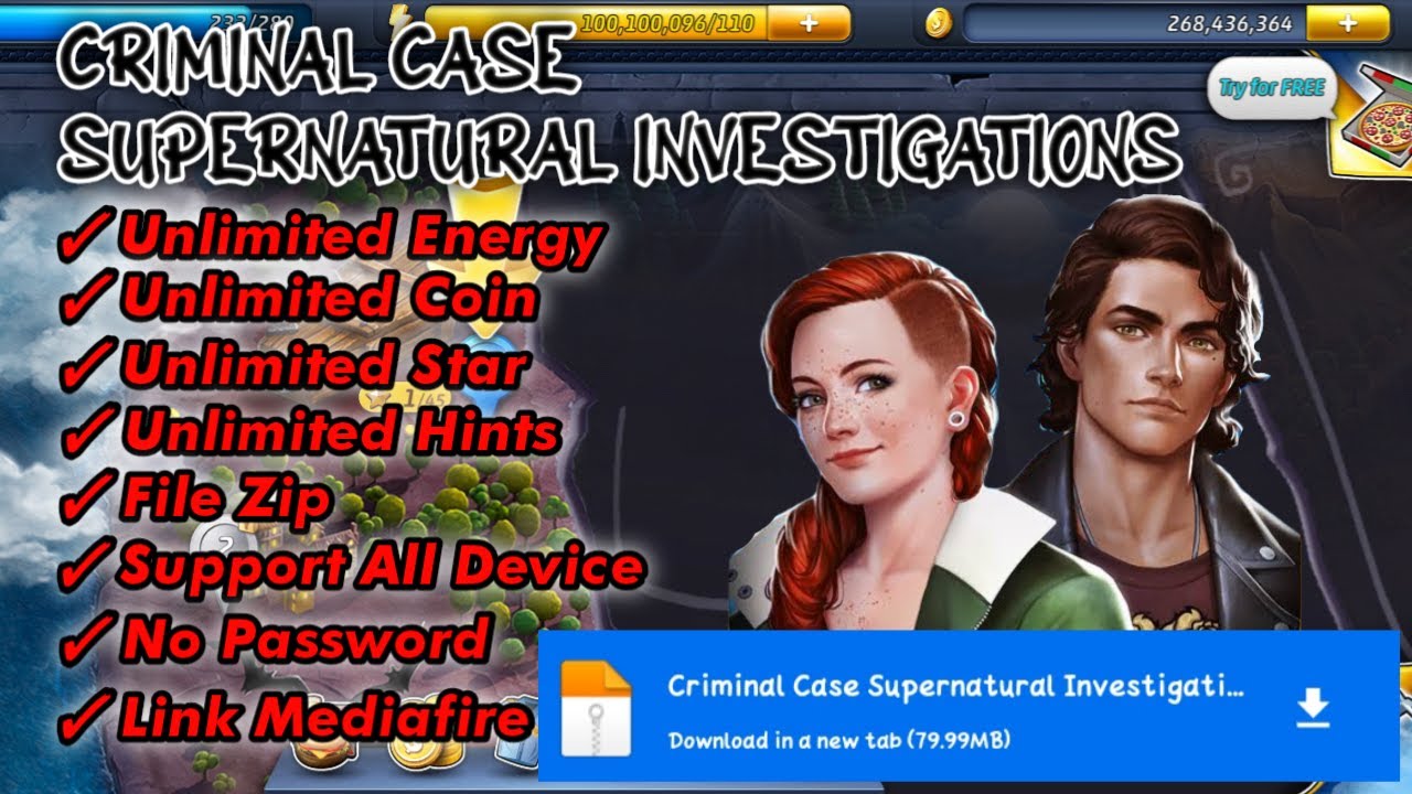 FREE DOWNLOAD | Criminal Case Supernatural Mod Apk Versi 2.39 | 100% ...