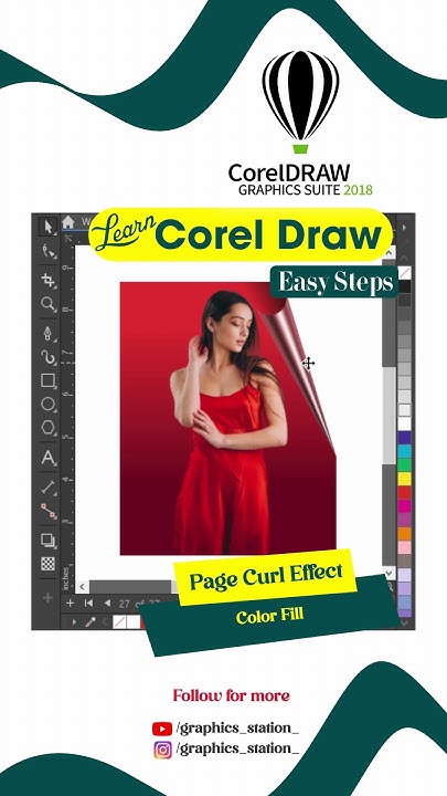 🔥Page Curl in Coreldraw 💥 | Graphics Design for Beginners to advanced | #Logo #techniques # ...
