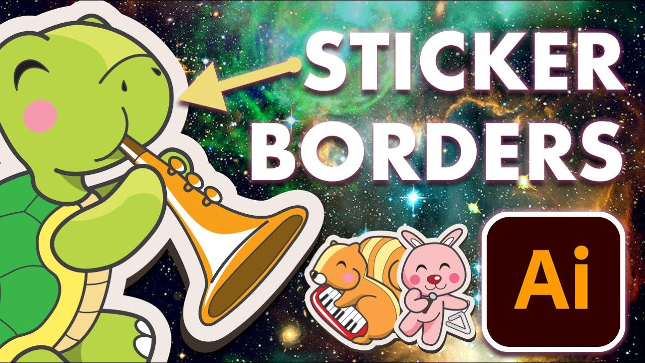 How To Create A Border For Stickers Created In Illustrator YouTube How To Create A Border For Stickers Created In Illustrator YouTube