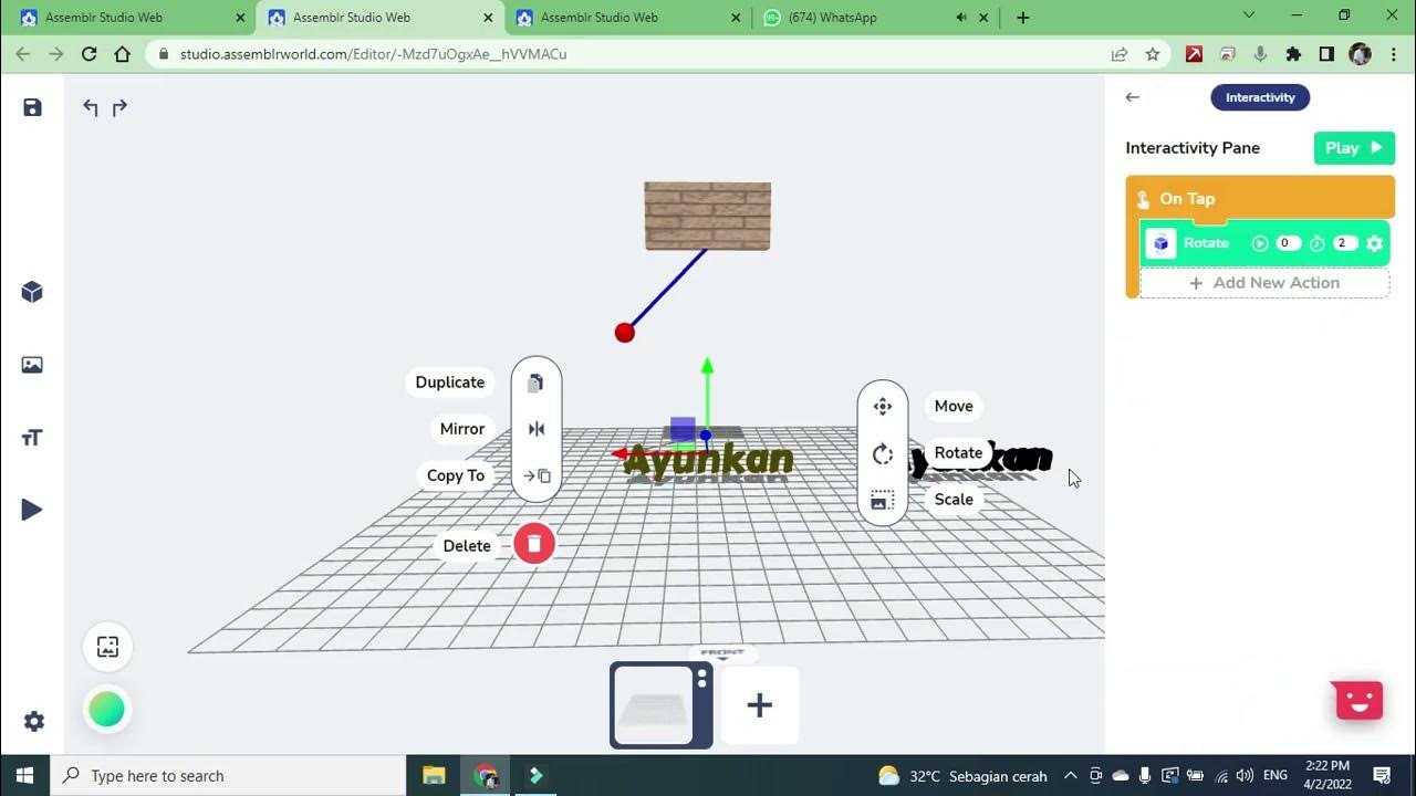 Tutorial Assemblr : Membuat 1 Menu Untuk 2 Interactivity Berlawanan - YouTube