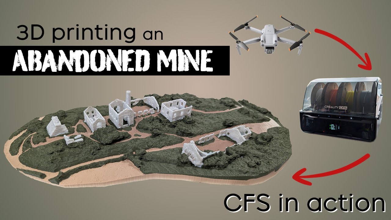 Drone Survey & 3D Print of an Abandoned Mine – Multicolor Print with ...