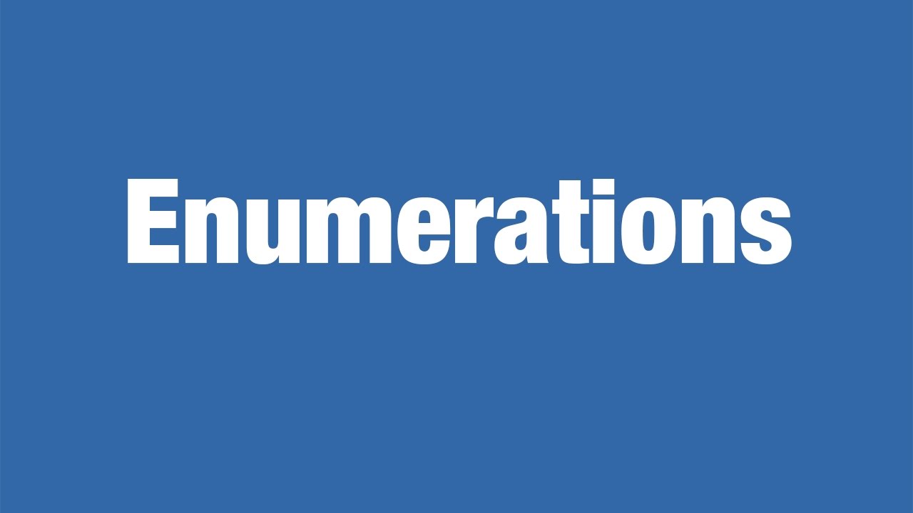 Swift 3 How To Use Enumerations Youtube