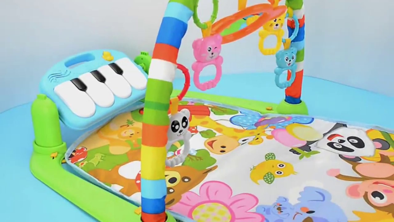 Play Mat Gym for Baby, Baby Game Pad Music Pedal Piano Music Fitness ...