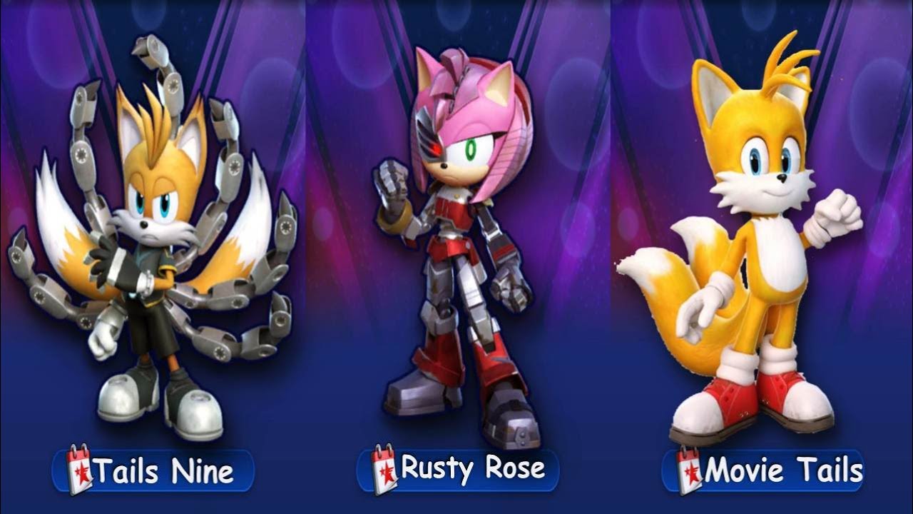 Sonic Forces Sonic Prime - Tails Nine Vs Movie Tails Vs Rusty Rose ...