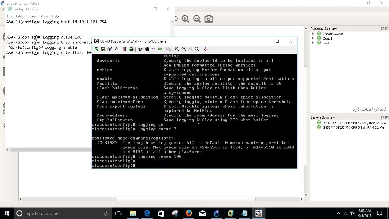 ASA Syslog Configuration Example || Configure Cisco Firewalls | Forward ...