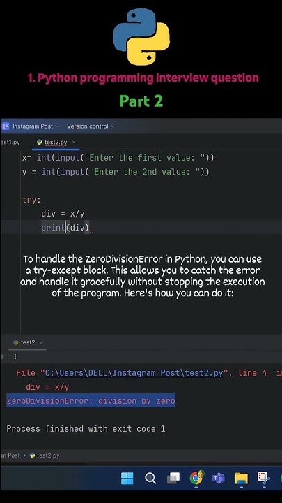 Python Error Handling with Try and Except Blocks | Tutorial #datascience #dataanalytics #coding ...