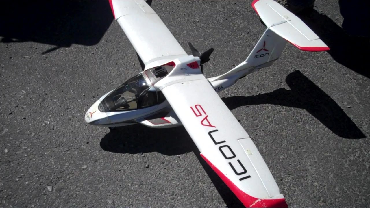 RC ICON A5 Rough Landing. Pilot - Astra - YouTube