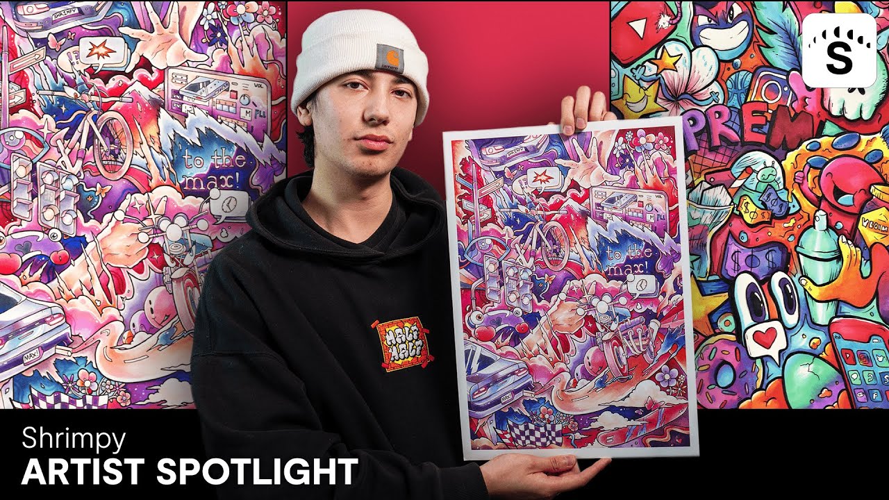 Shrimpy - The 19-Year-Old Doodle Art Prodigy - YouTube